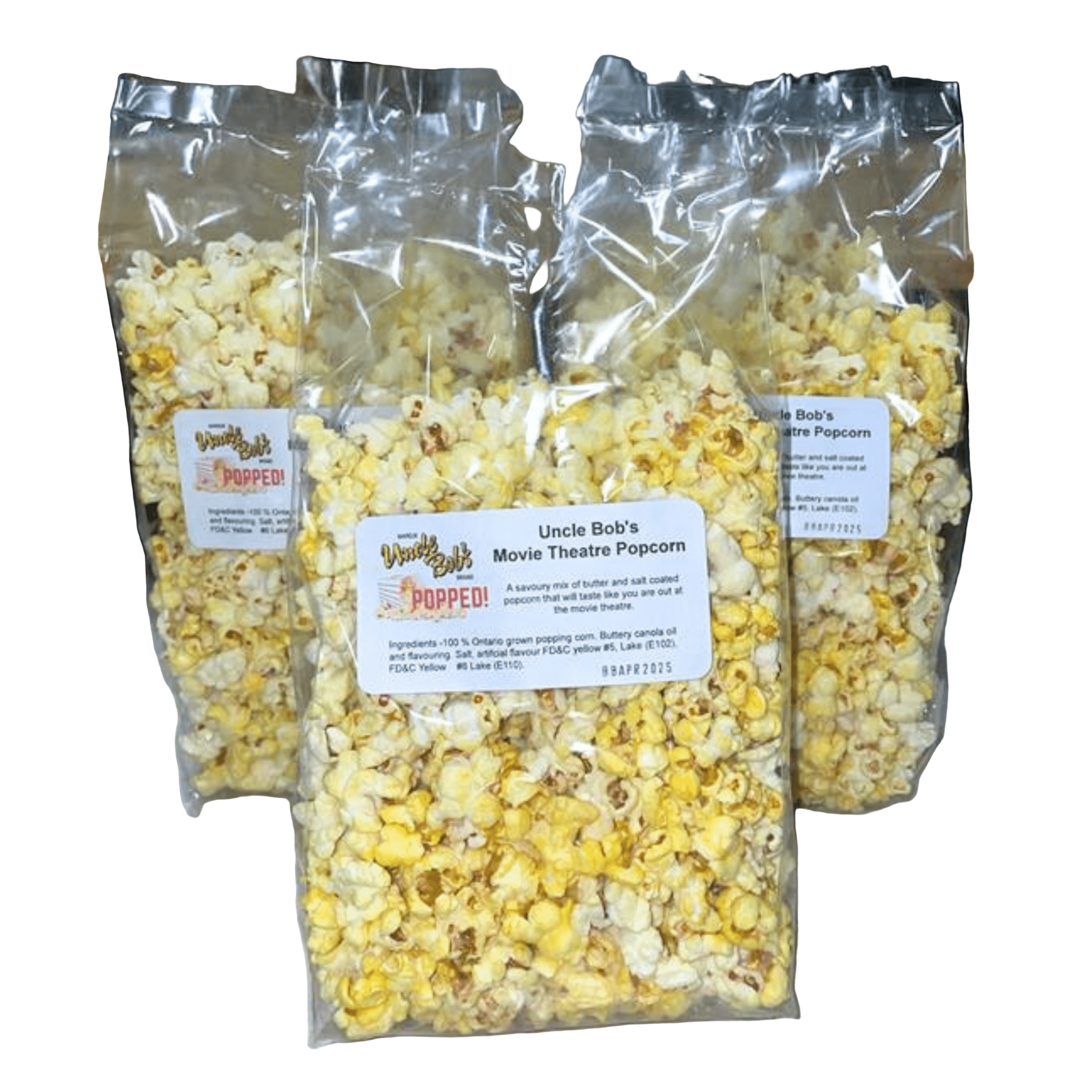 5 Pack Movie Theatre Butter Popped Corn - Uncle Bob's Popcorn – Uncle ...