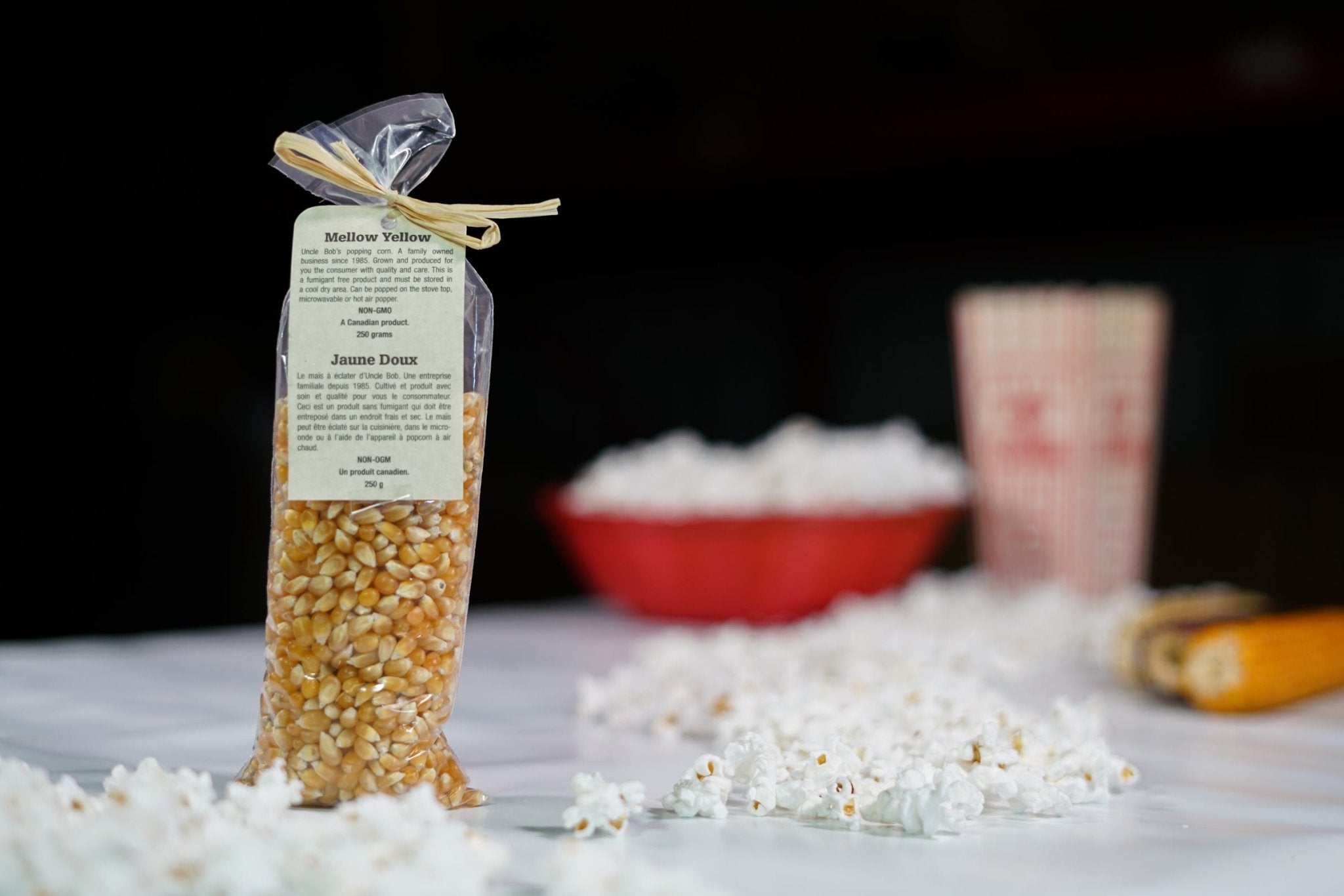 Uncle Bob's Traditional Yellow Popcorn Kernels (250g) – Uncle Bob's Popcorn